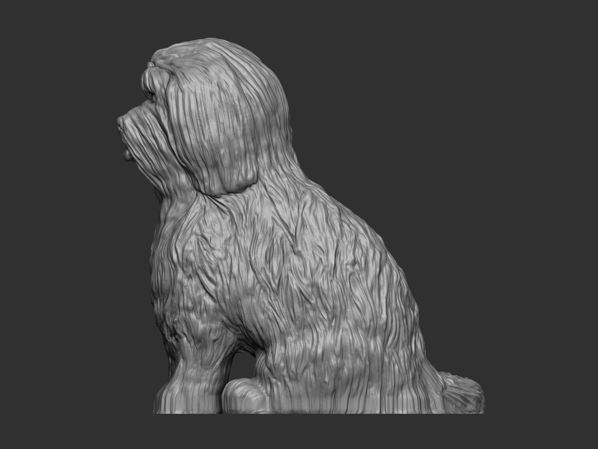 Old english sheepdog 3D model 3D printable | CGTrader