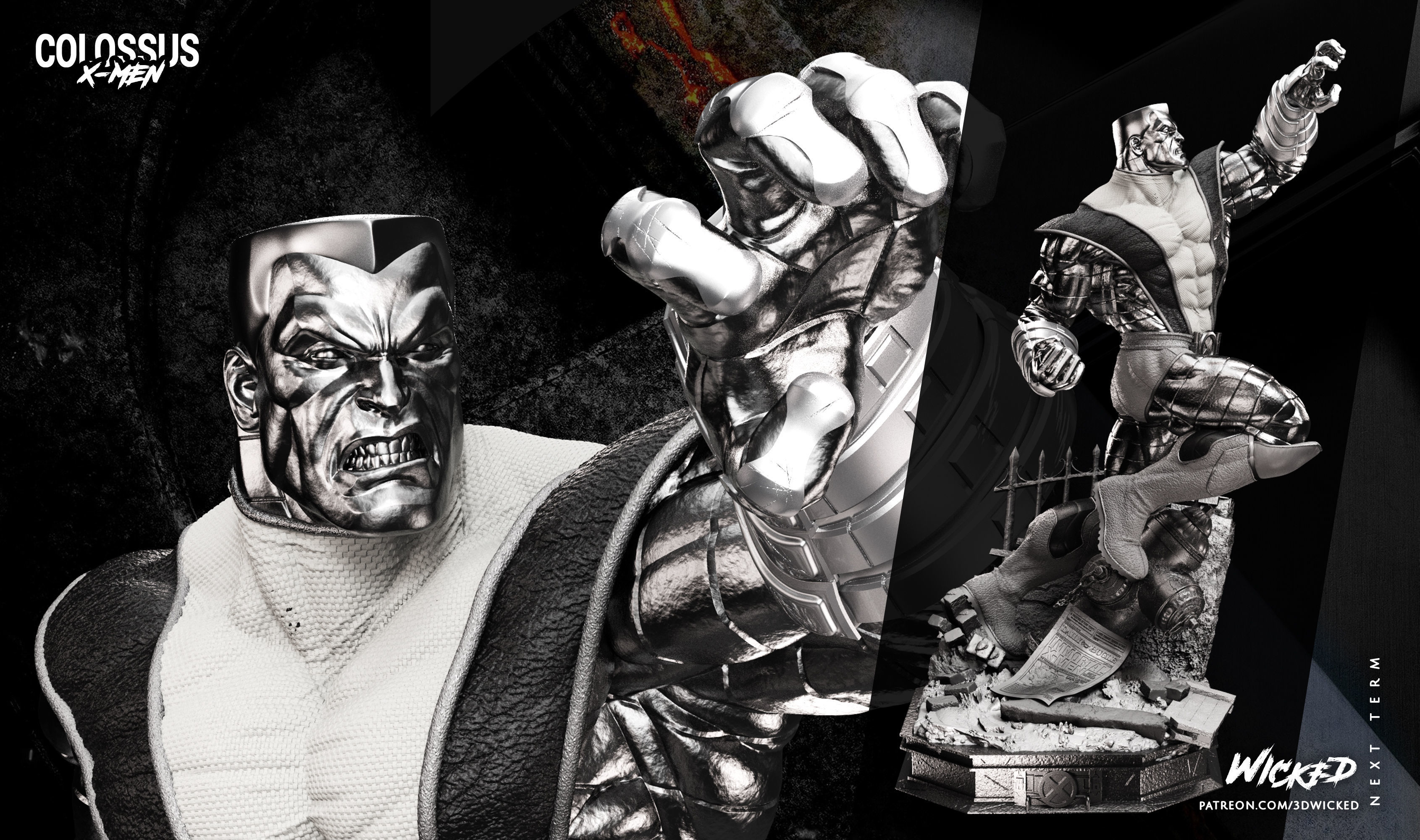 Wicked Marvel Colossus Sculpture ready for 3d printing free 3D model 3D ...