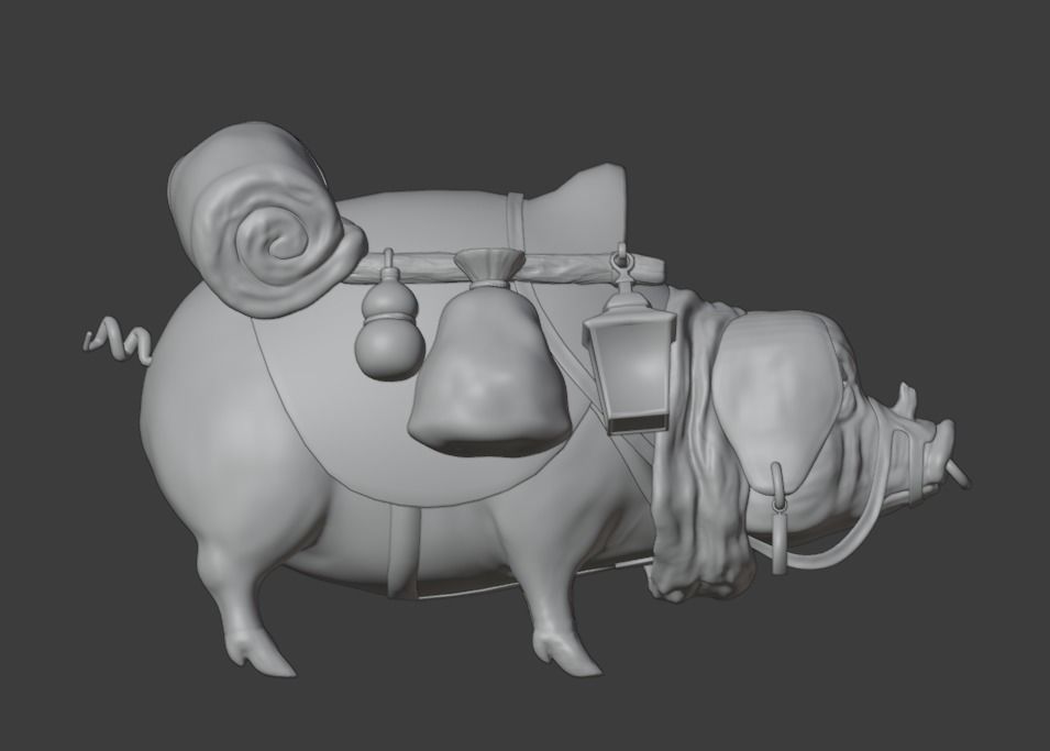 Fantasy Pig Mount free VR / AR / low-poly 3D model | CGTrader