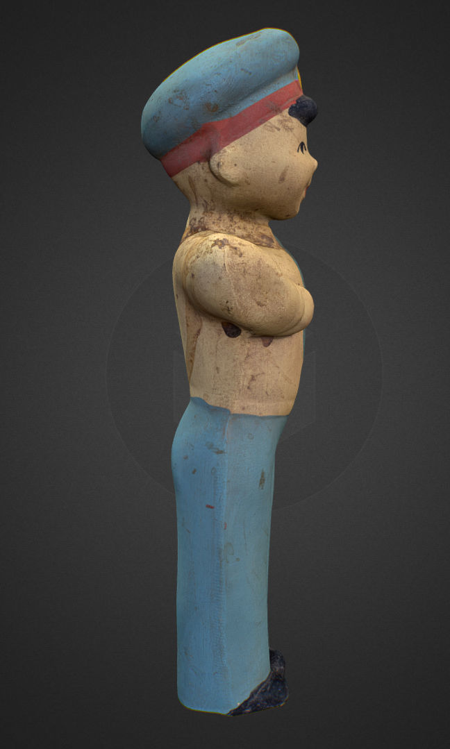 Old USSR Soviet Rubber Toy Policeman 3D model | CGTrader