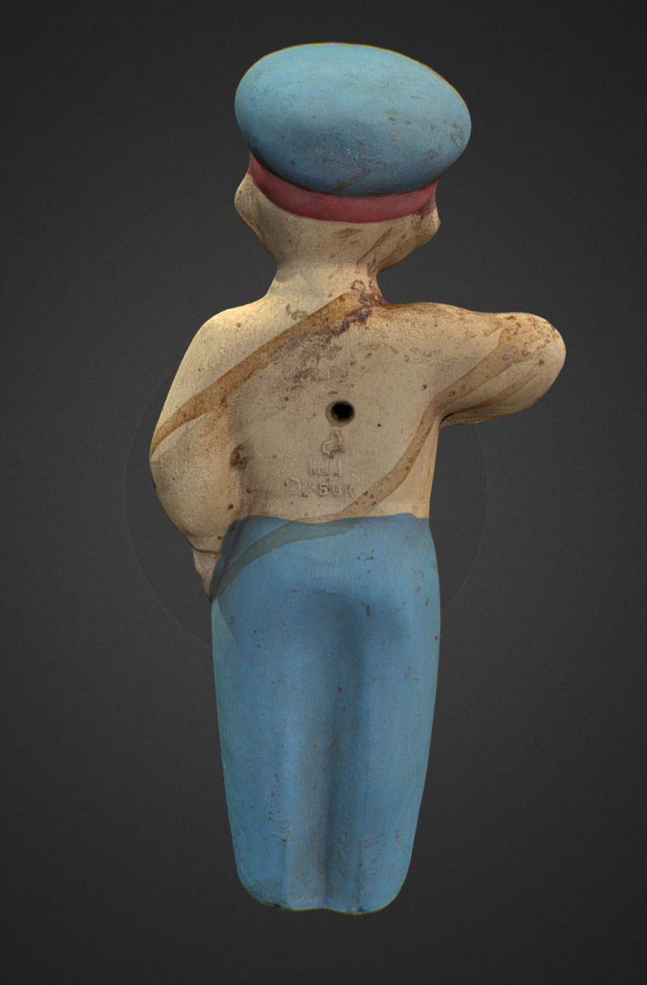 Old USSR Soviet Rubber Toy Policeman 3D model | CGTrader