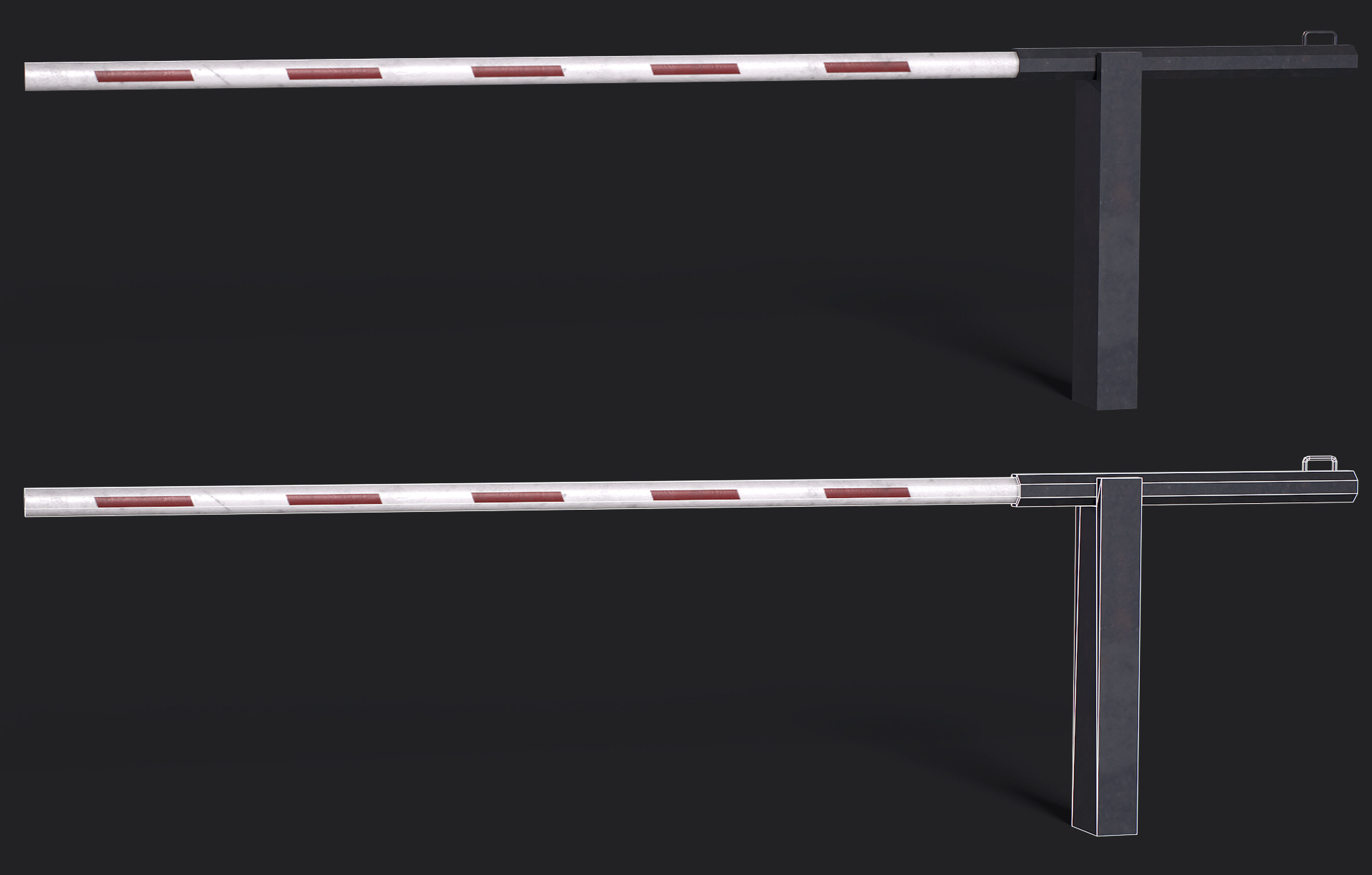 3D model Set of 5 Checkpoint Barriers VR / AR / low-poly | CGTrader