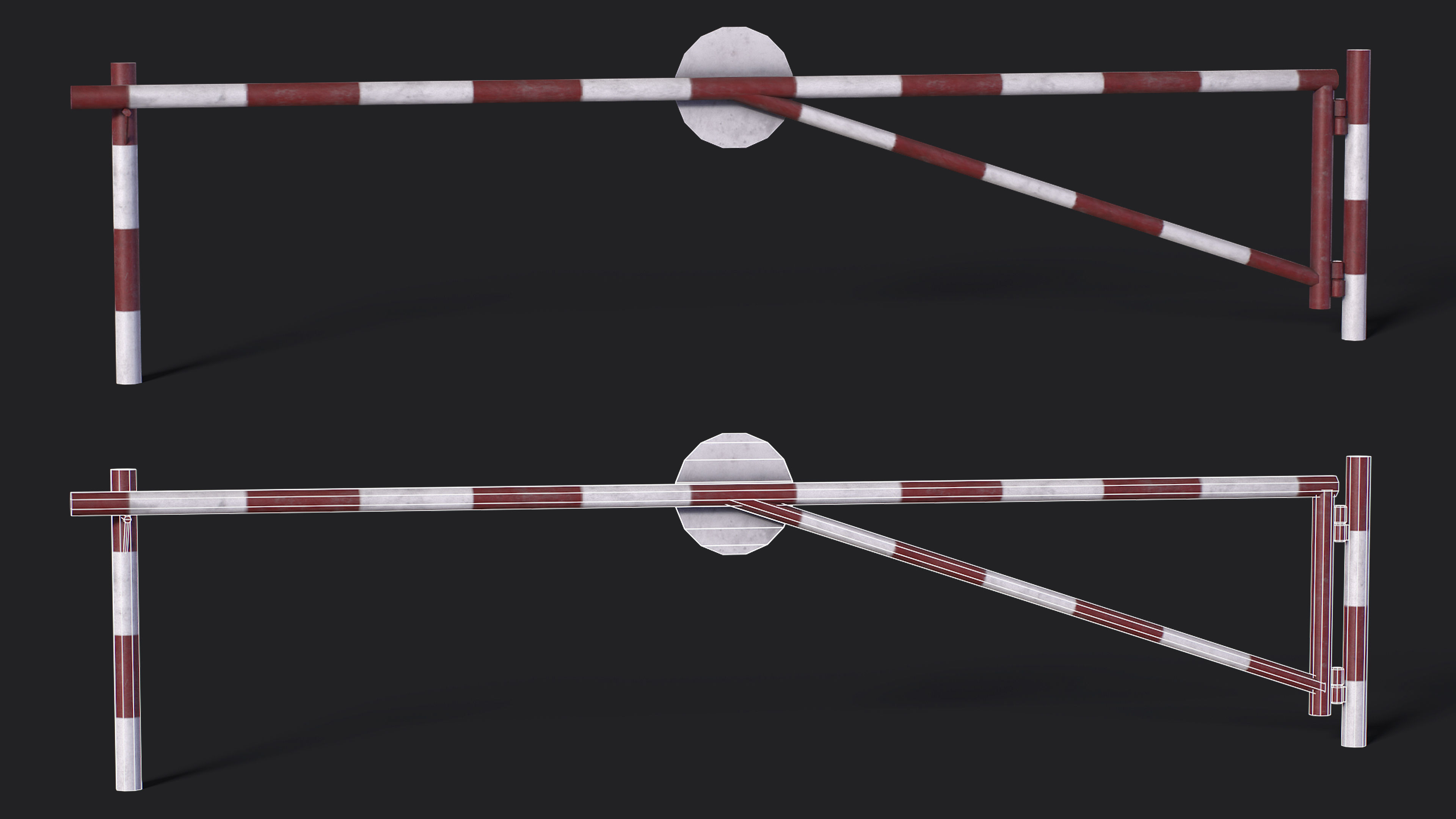 3D model Set of 5 Checkpoint Barriers VR / AR / low-poly | CGTrader