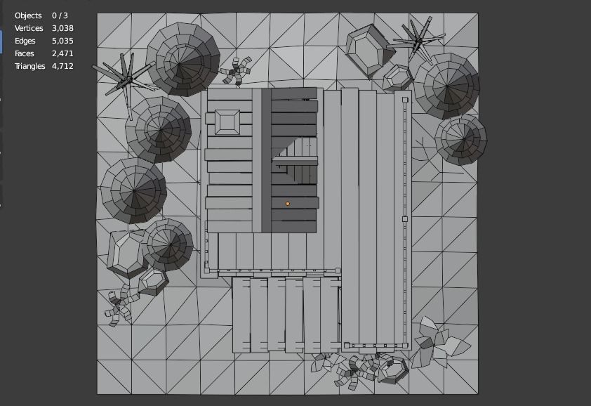 3D model Low-poly House cabin in woods VR / AR / low-poly | CGTrader