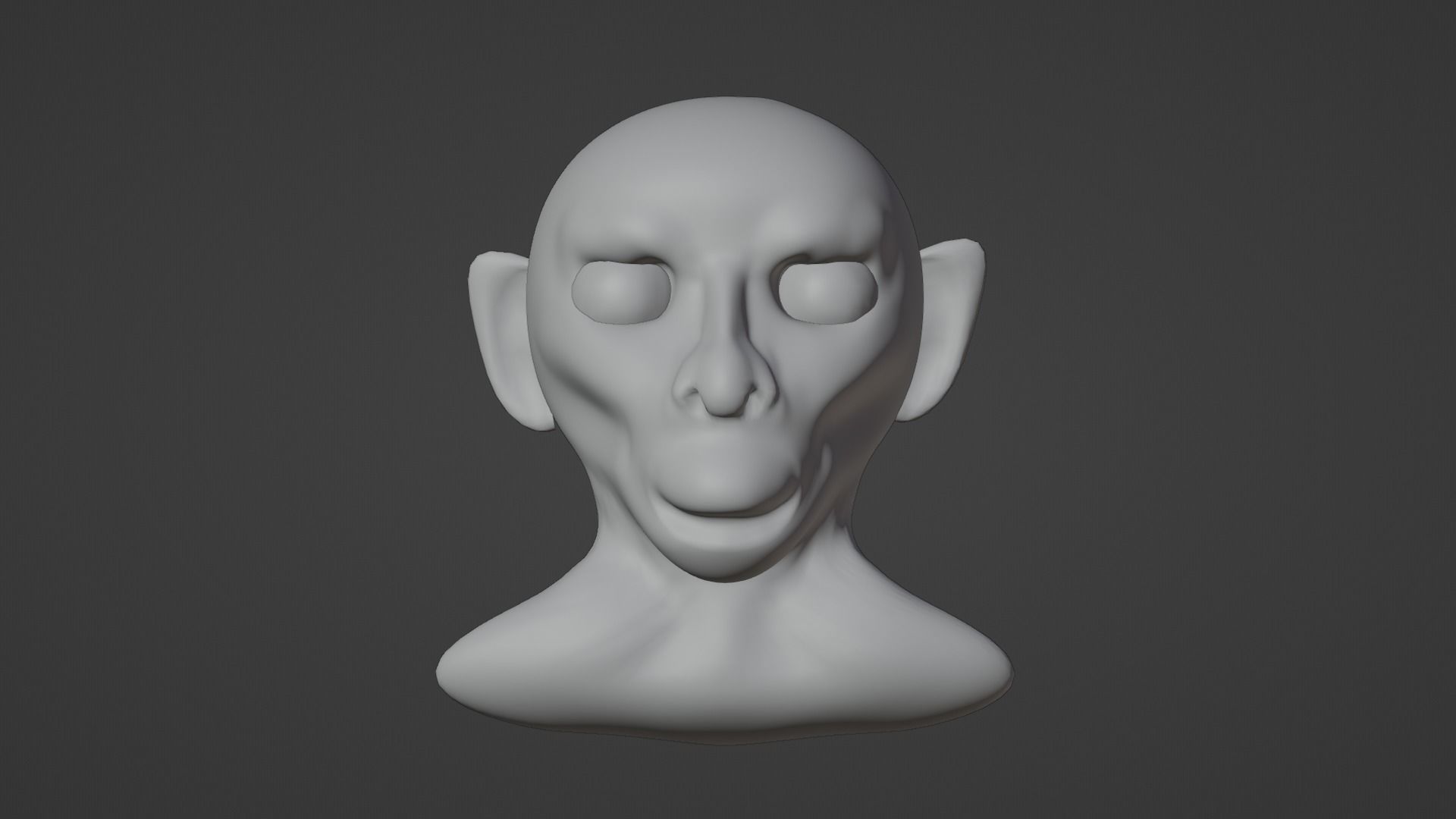 human with monkey mouth head 3D model | CGTrader