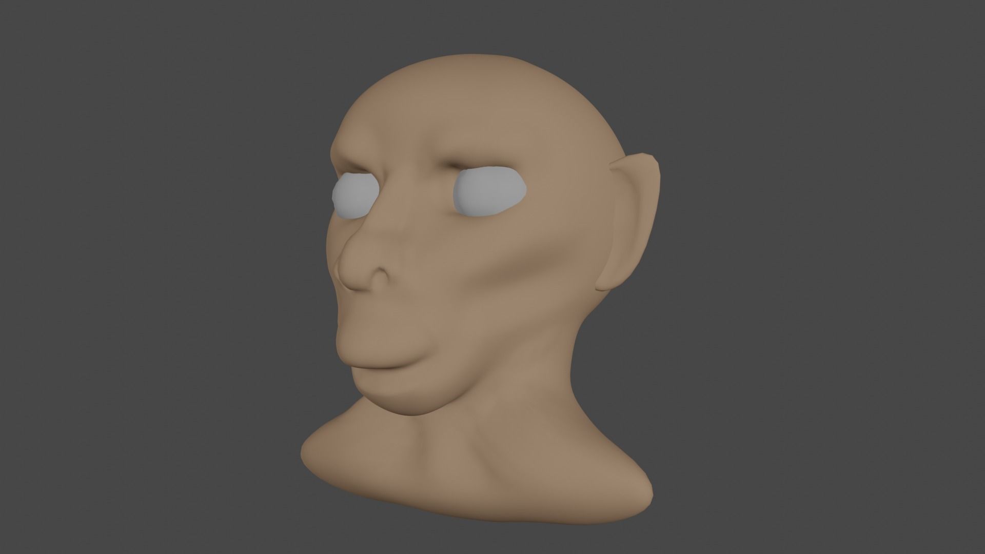human with monkey mouth head 3D model | CGTrader