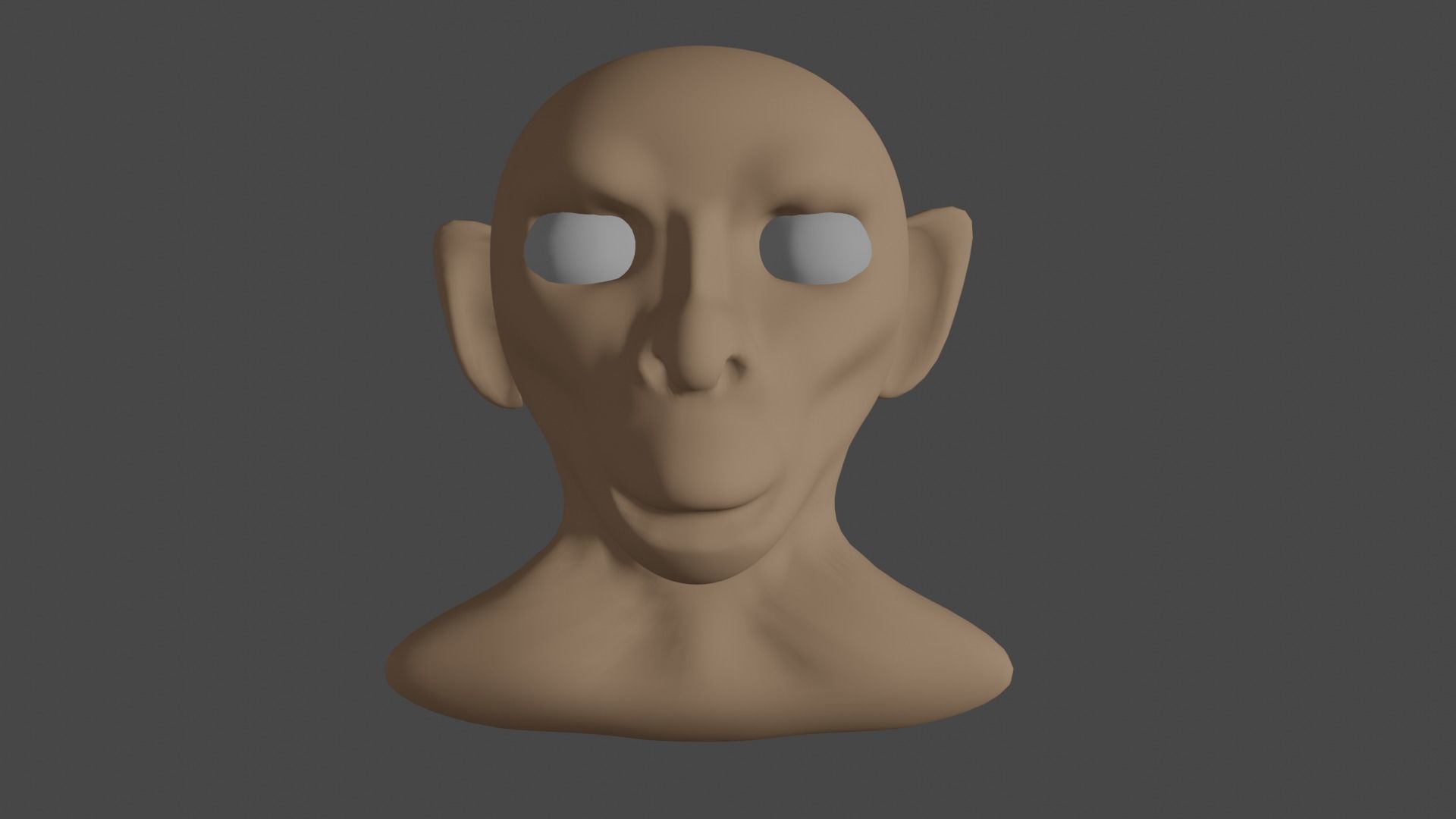 human with monkey mouth head 3D model | CGTrader