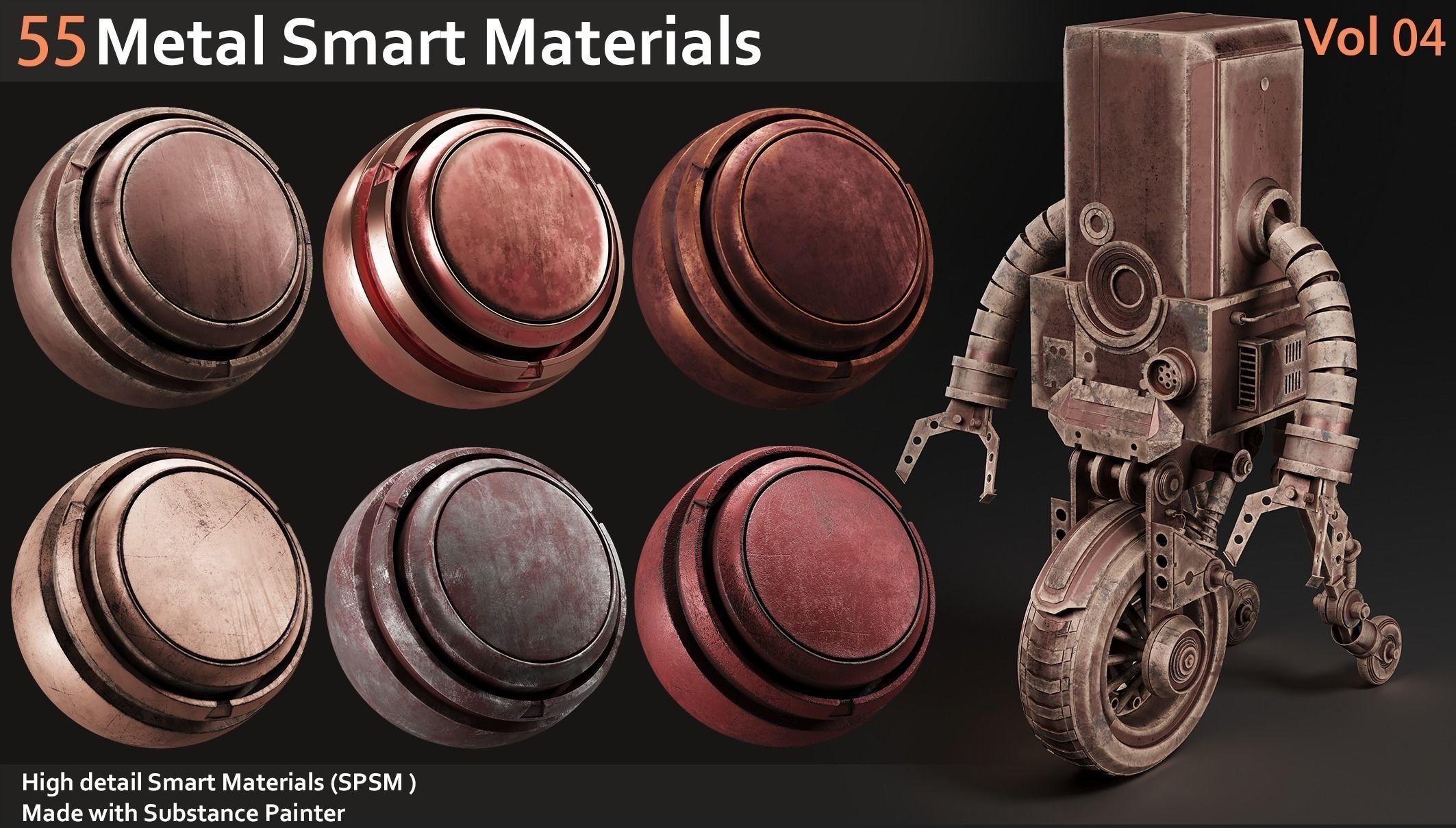 55 Metal Smart Materials Vol4 Texture | CGTrader