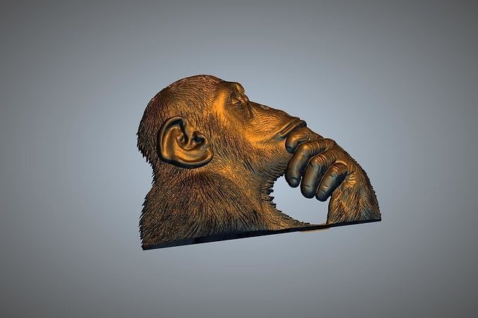 CHIMPANJI ANIMAL 3D model 3D printable | CGTrader
