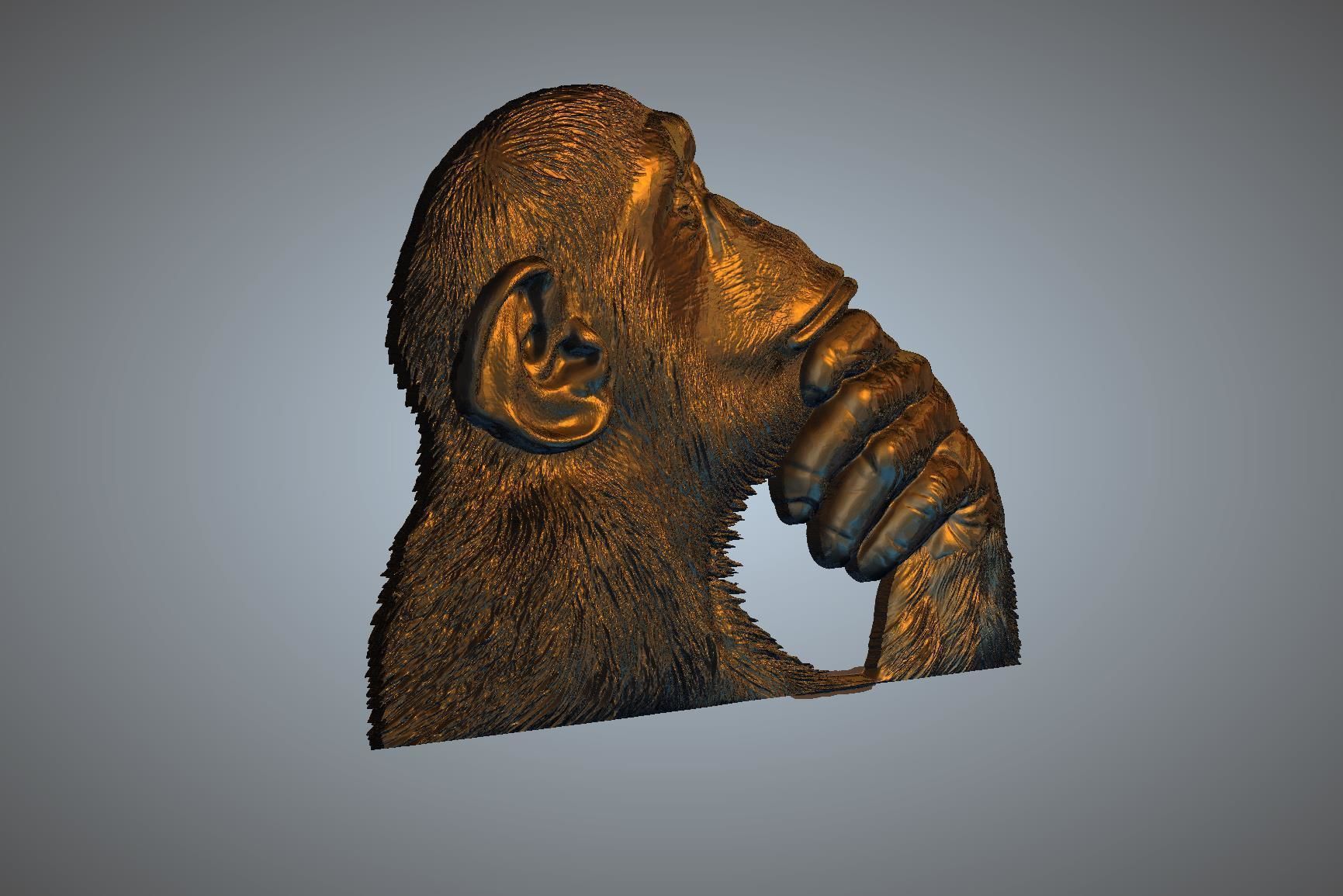 CHIMPANJI ANIMAL 3D model 3D printable | CGTrader