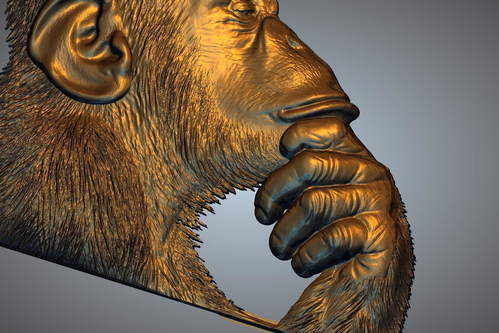 CHIMPANJI ANIMAL 3D model 3D printable | CGTrader