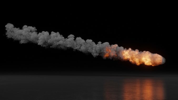 High Resolution Rocket Smoke Trail 3D model animated | CGTrader