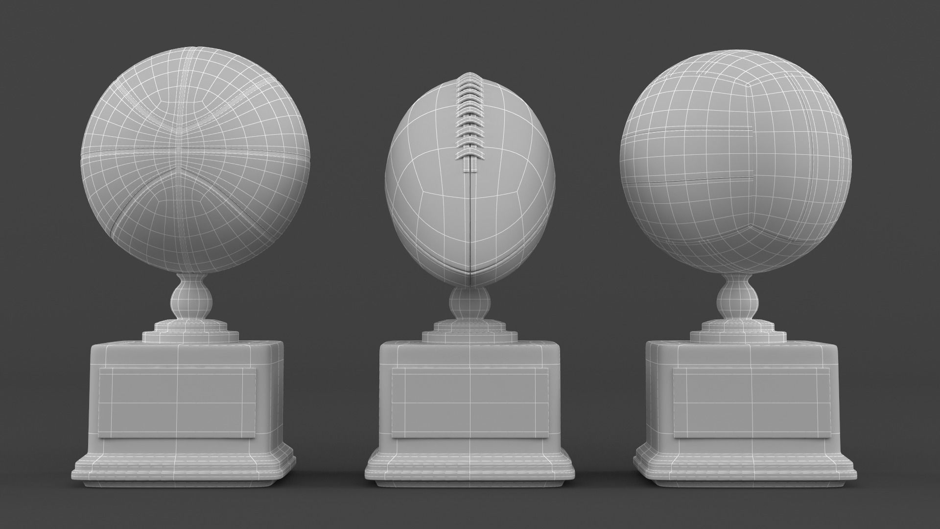 Sport Trophies Pack 3D model | CGTrader