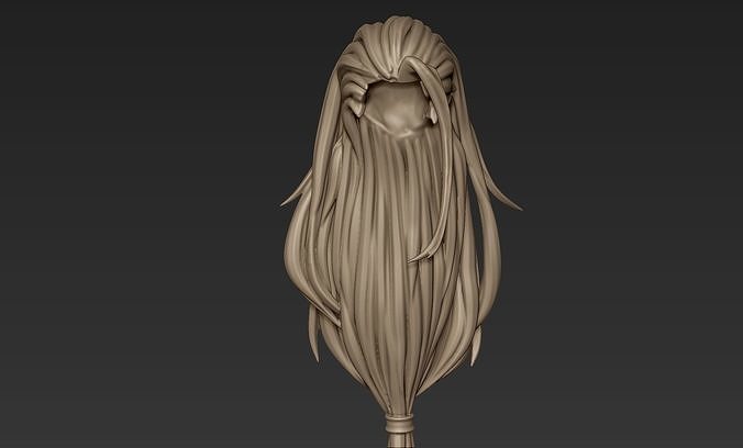 3d Printable Stylized Hair 1 3D model | CGTrader