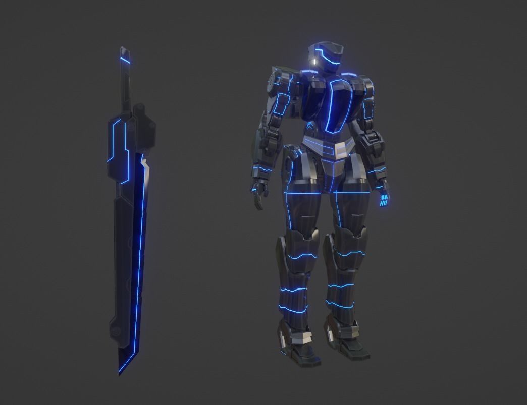 3D model Mecha X01 VR / AR / low-poly | CGTrader