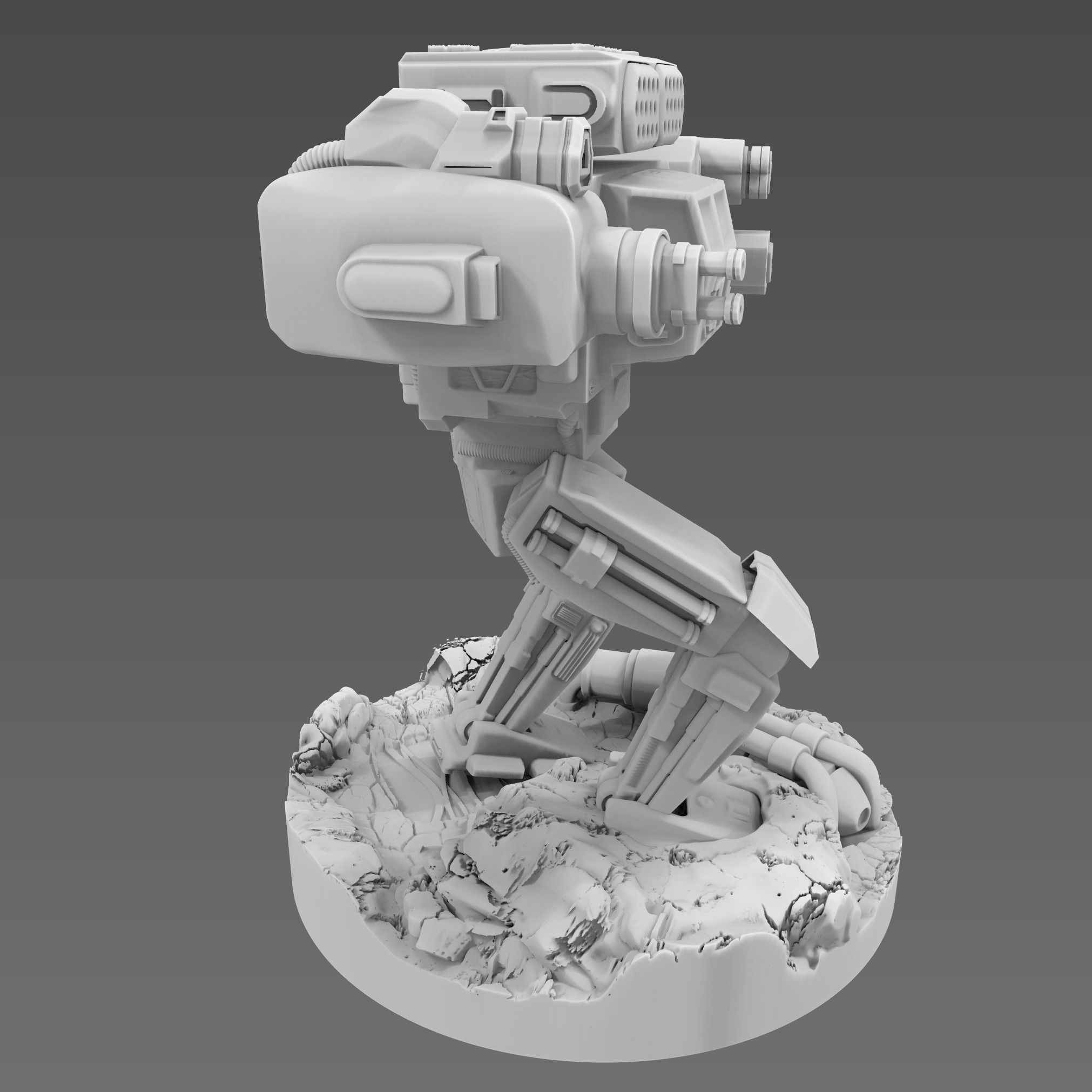 Infantry support heavy walker SCIFI Robot 3D model 3D printable | CGTrader