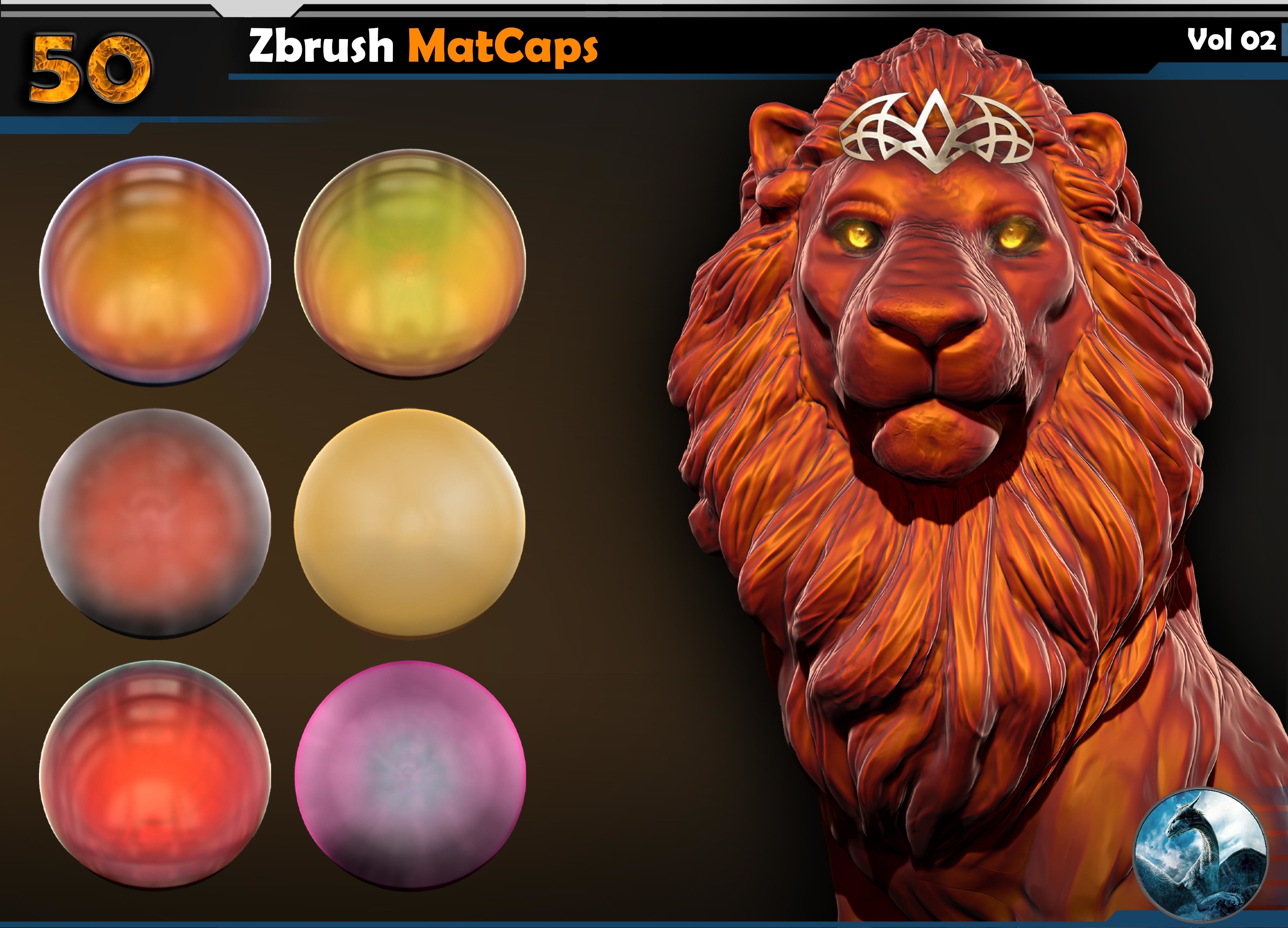 50 Zbrush MatCaps Vol 02 Texture | CGTrader