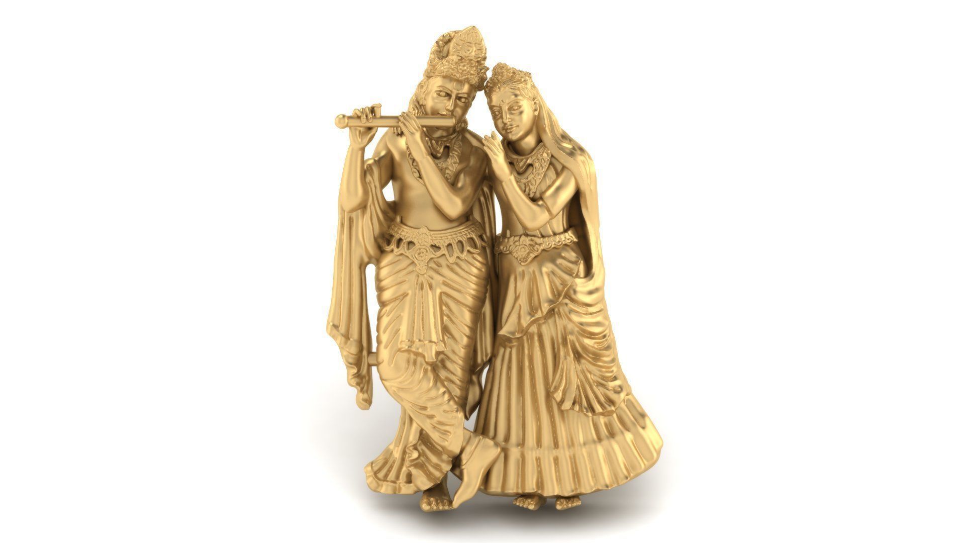 radha krishna smart pendent 3D model 3D printable | CGTrader