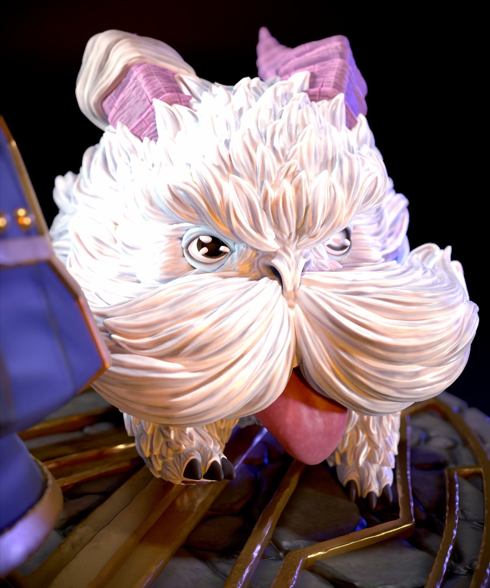 Arcane Fanart - Heimerdinger and his Poro 3d print figurine 3D model 3D ...