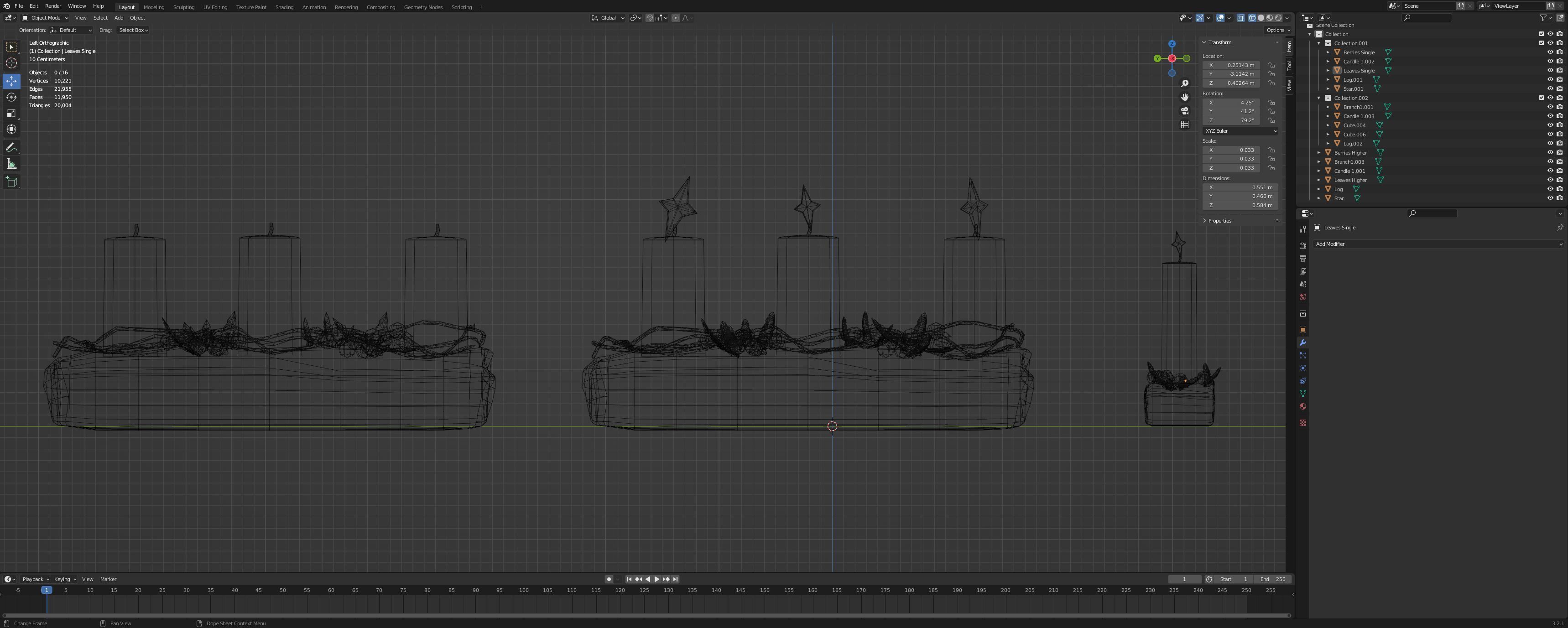3D model Yule Tidings Christmas Candles VR / AR / low-poly | CGTrader