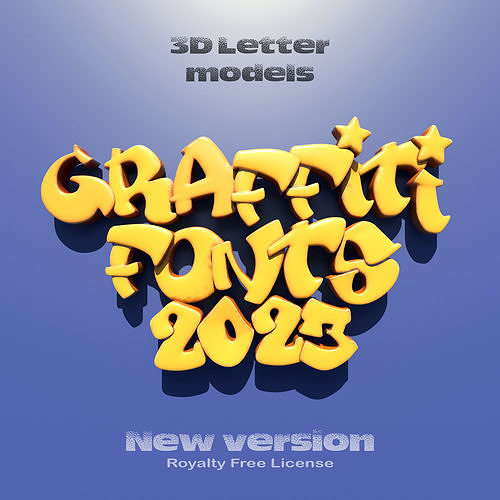 3D model Graffiti Fonts 2023 VR / AR / low-poly | CGTrader
