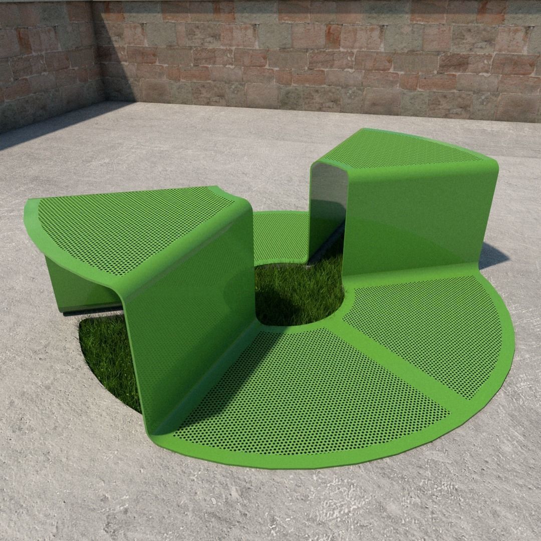 3D model 3D Under Tree Seating VR / AR / low-poly | CGTrader