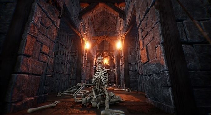 3D model Dungeon Skeletons 30 Assets VR / AR / low-poly | CGTrader