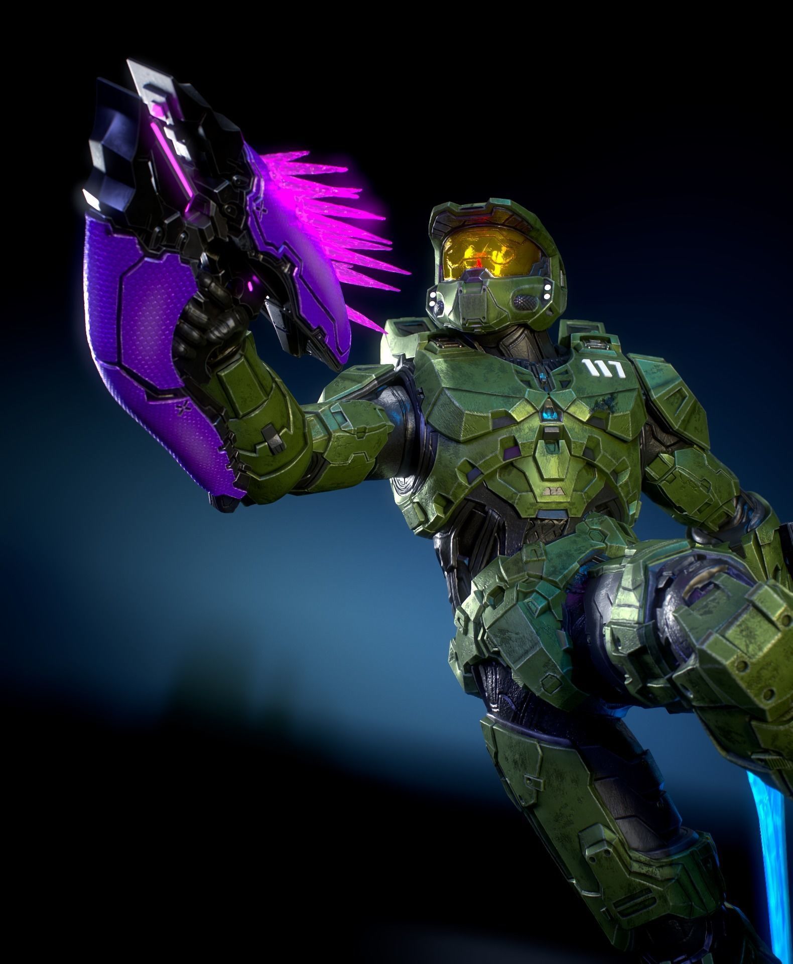 Halo Infinite Fanart - Master Chief 3d print figurine 3D model 3D ...