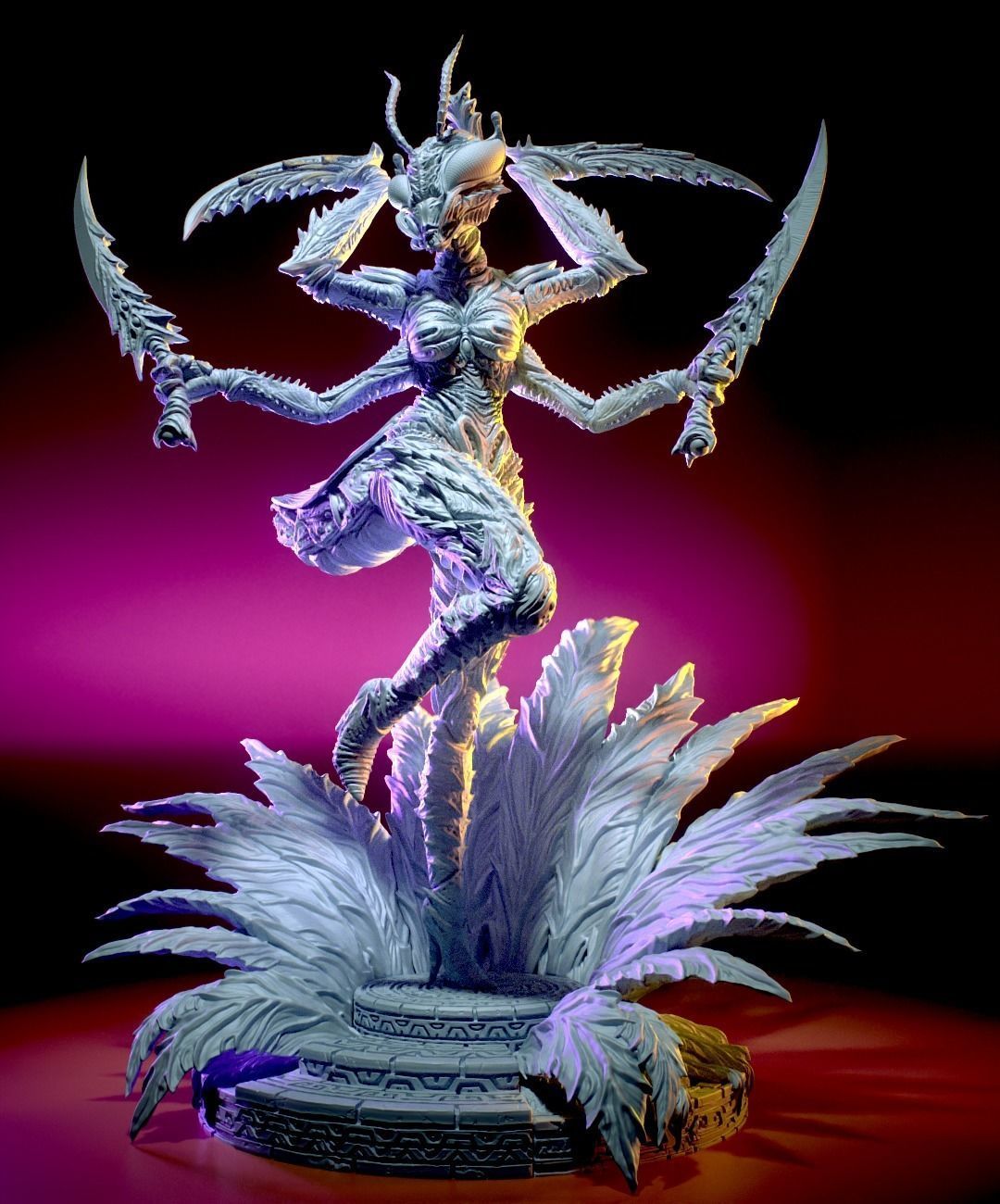 Mantis insectoid blade dancer 3d print figurine 3D model 3D printable ...