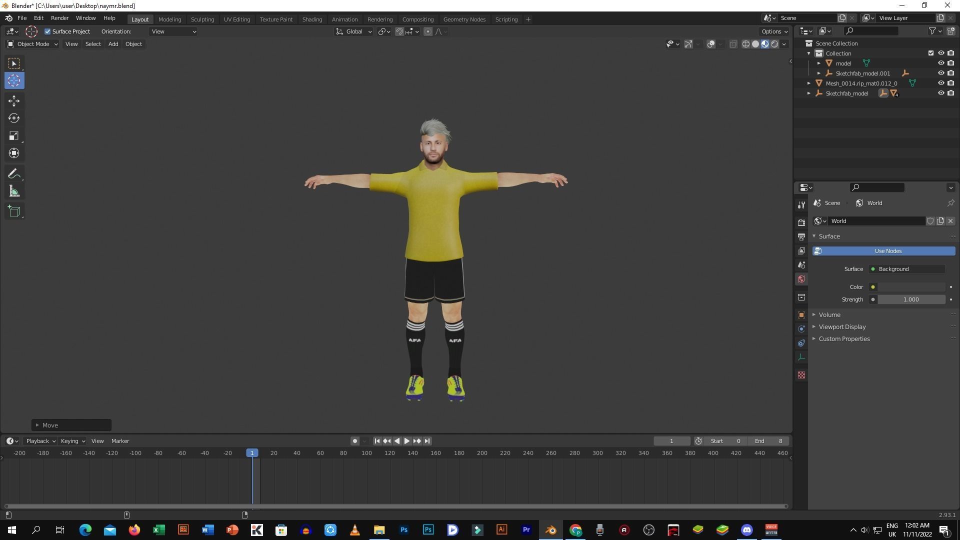 Neymar 3D Model soccer player 3D model | CGTrader