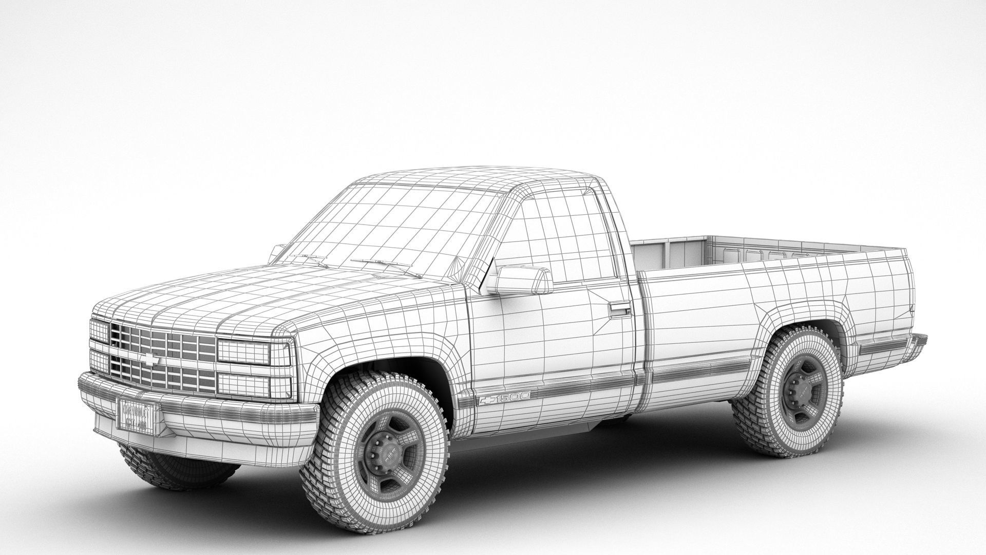 Chevrolet Silverado 1500 1994 3D model | CGTrader