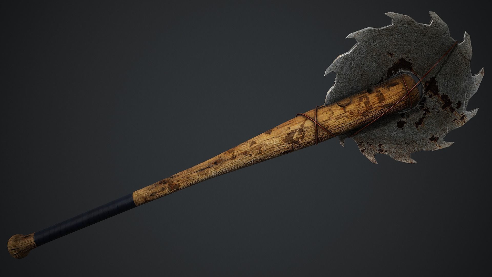 3D model Post Apocalyptic Baseball Bat - Low Poly Game Ready VR / AR ...