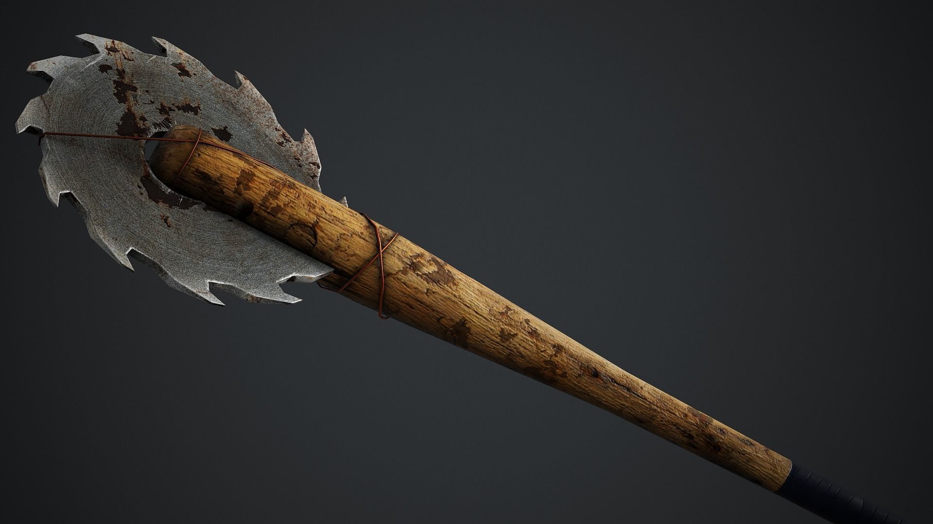 3D model Post Apocalyptic Baseball Bat - Low Poly Game Ready VR / AR ...