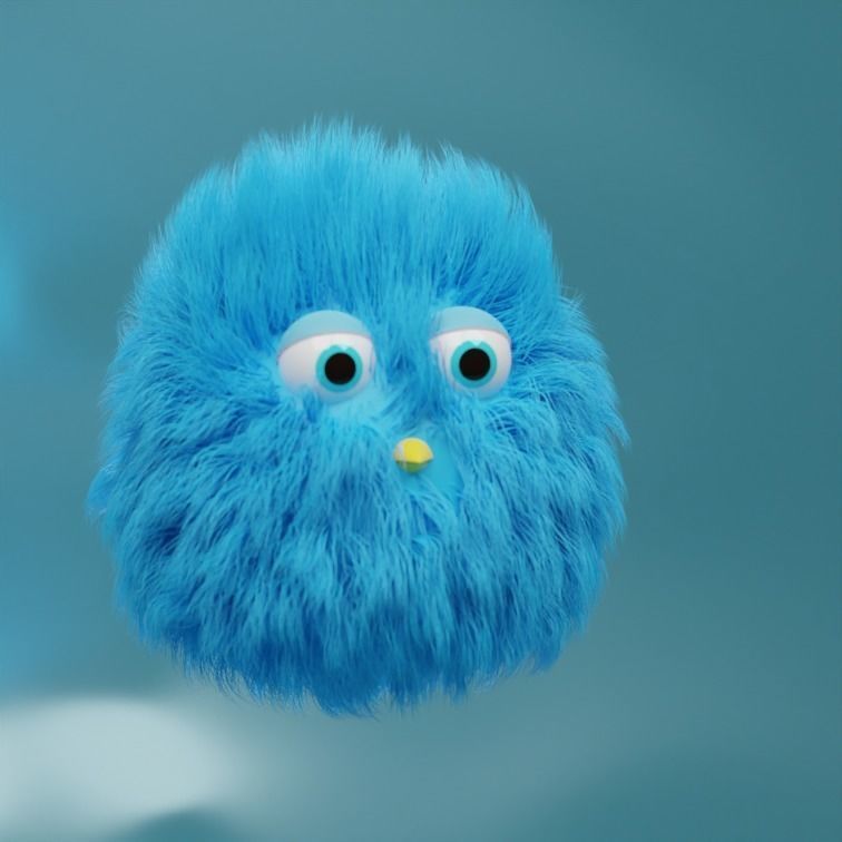 Fluffy Bird Character 3D model | CGTrader