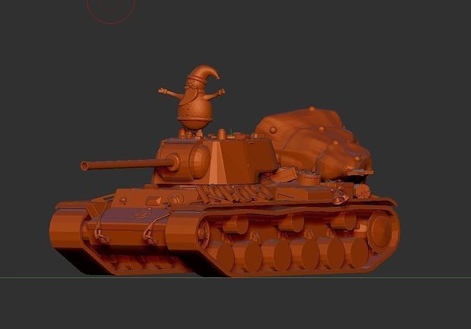 Santa Tank 3D model 3D printable | CGTrader
