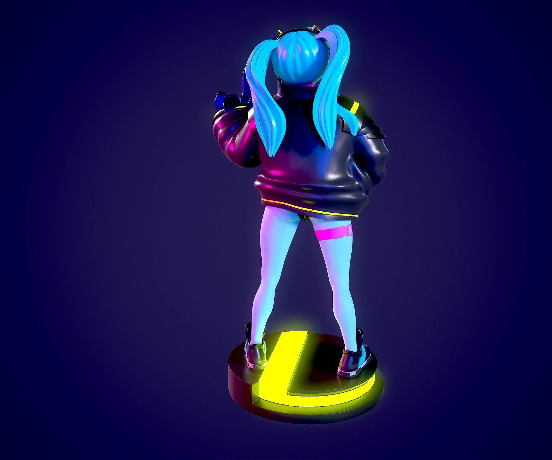 Rebecca - Cyberpunk fanart 3D model 3D printable | CGTrader