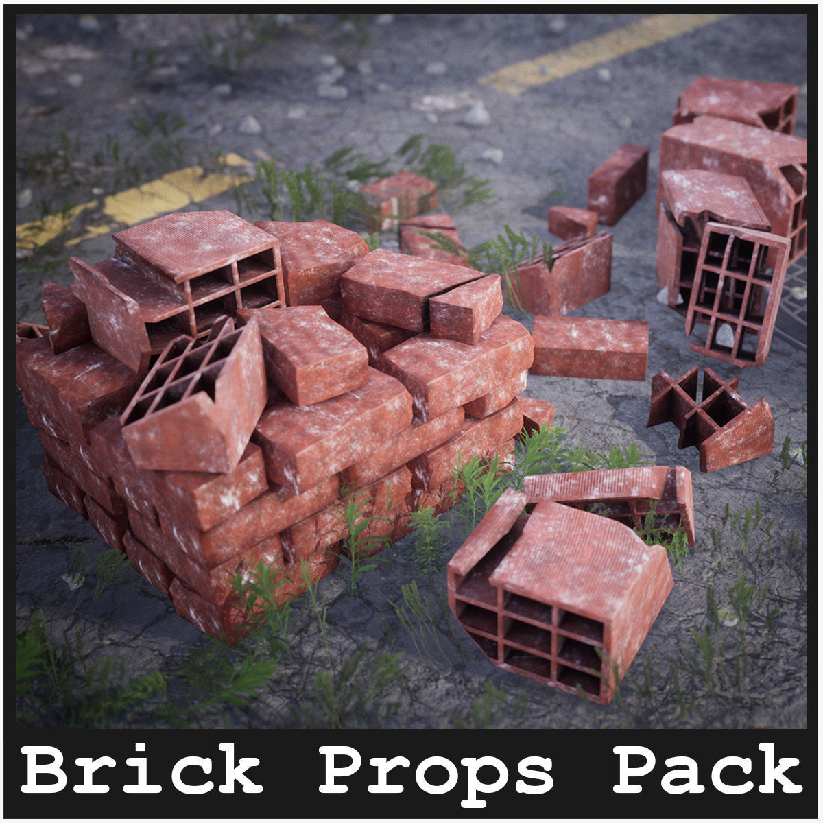 3D model Bricks Package 44 Assets VR / AR / low-poly | CGTrader