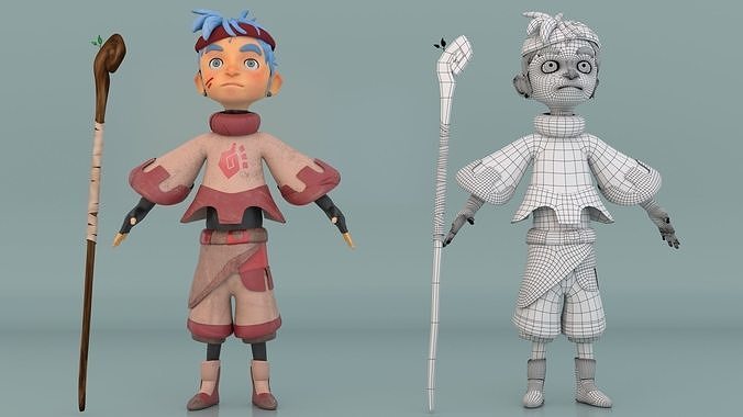 3D model tribe boy VR / AR / low-poly | CGTrader