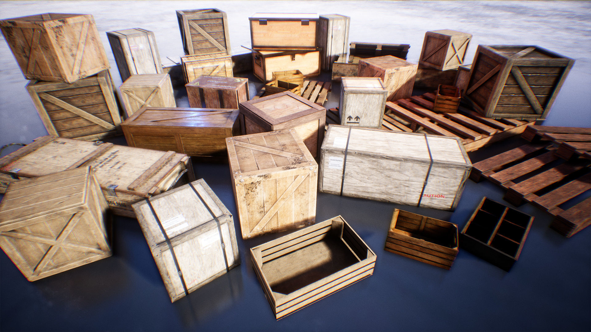 3D model Boxes And Crates 19 Assets VR / AR / low-poly | CGTrader