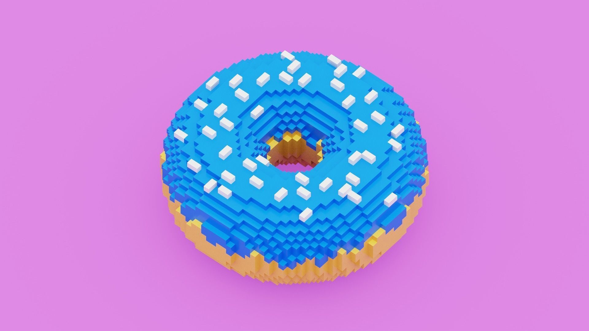 3D model Voxel Donut VR / AR / low-poly | CGTrader