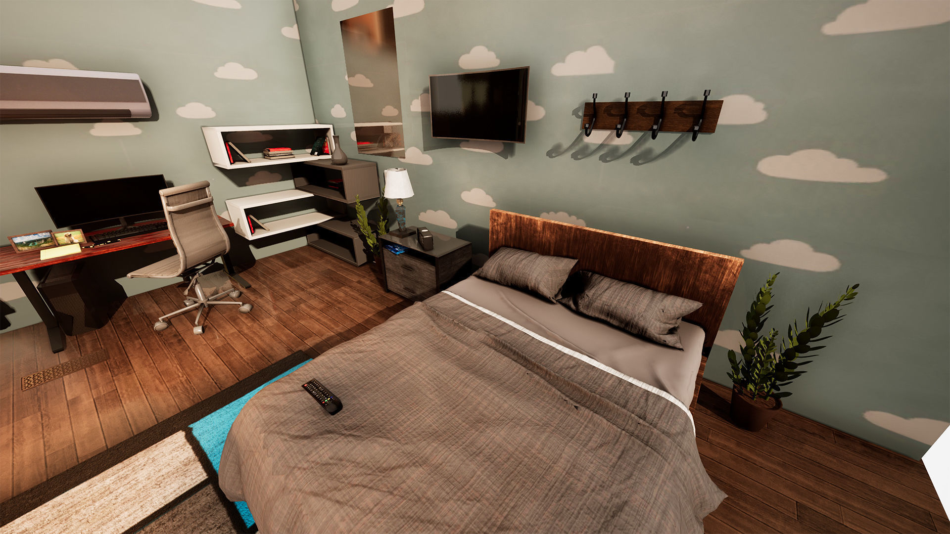 3D model Bedroom Prop Package VR / AR / low-poly | CGTrader