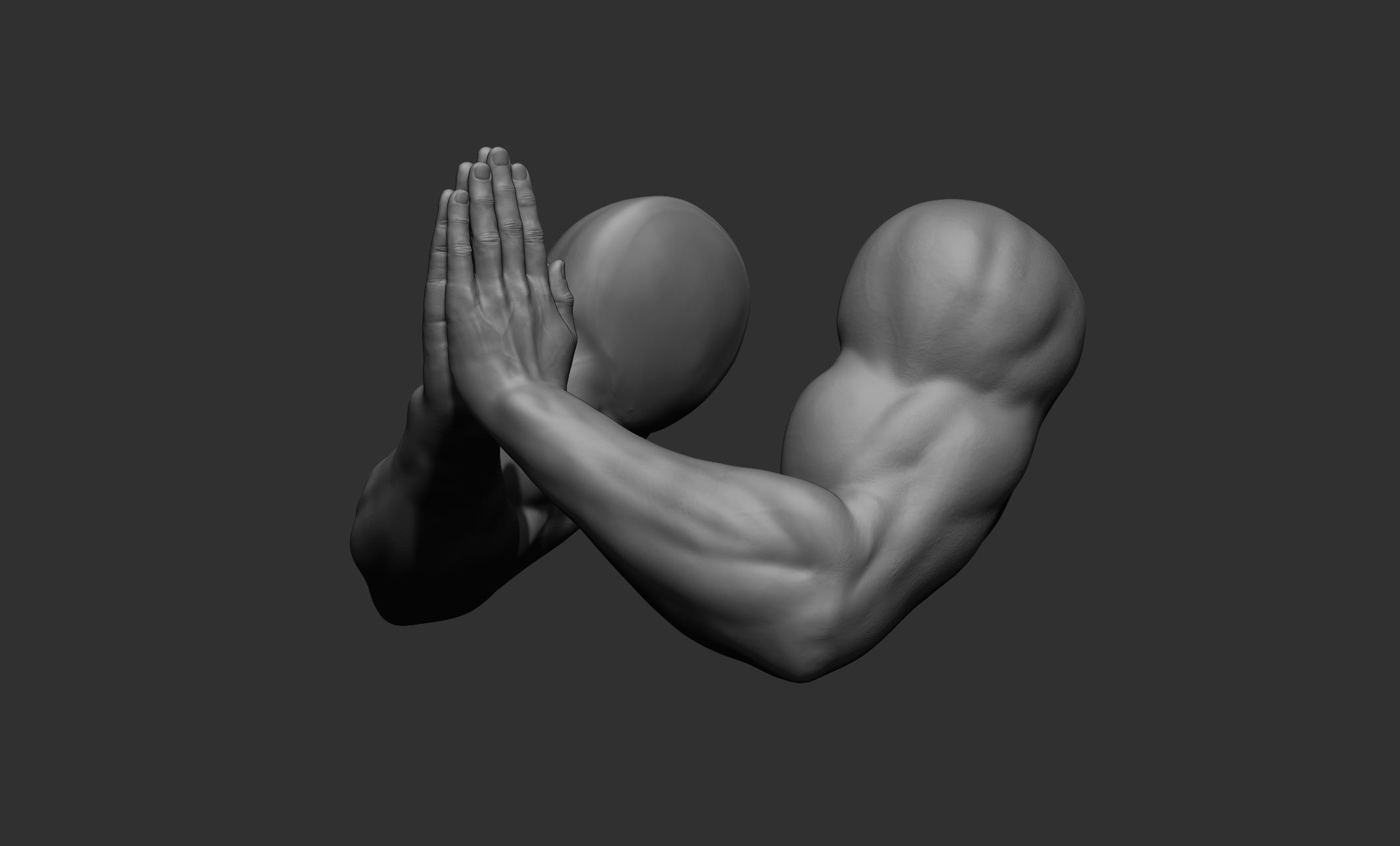 17 male arm poses 3D model | CGTrader