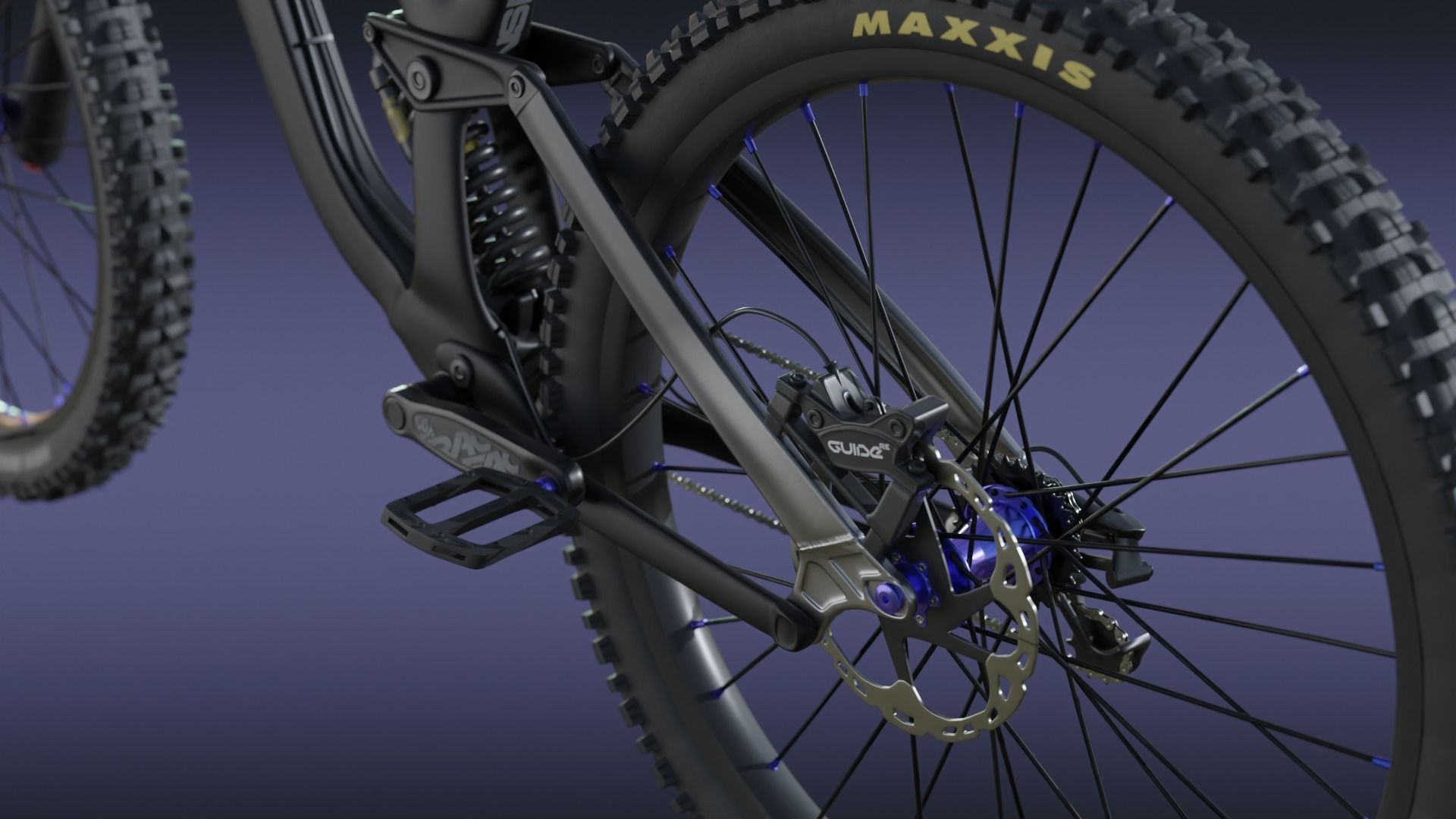 NSbike Fuzz realistic Bicycle bike DH MTB Full Suspension free 3D model ...