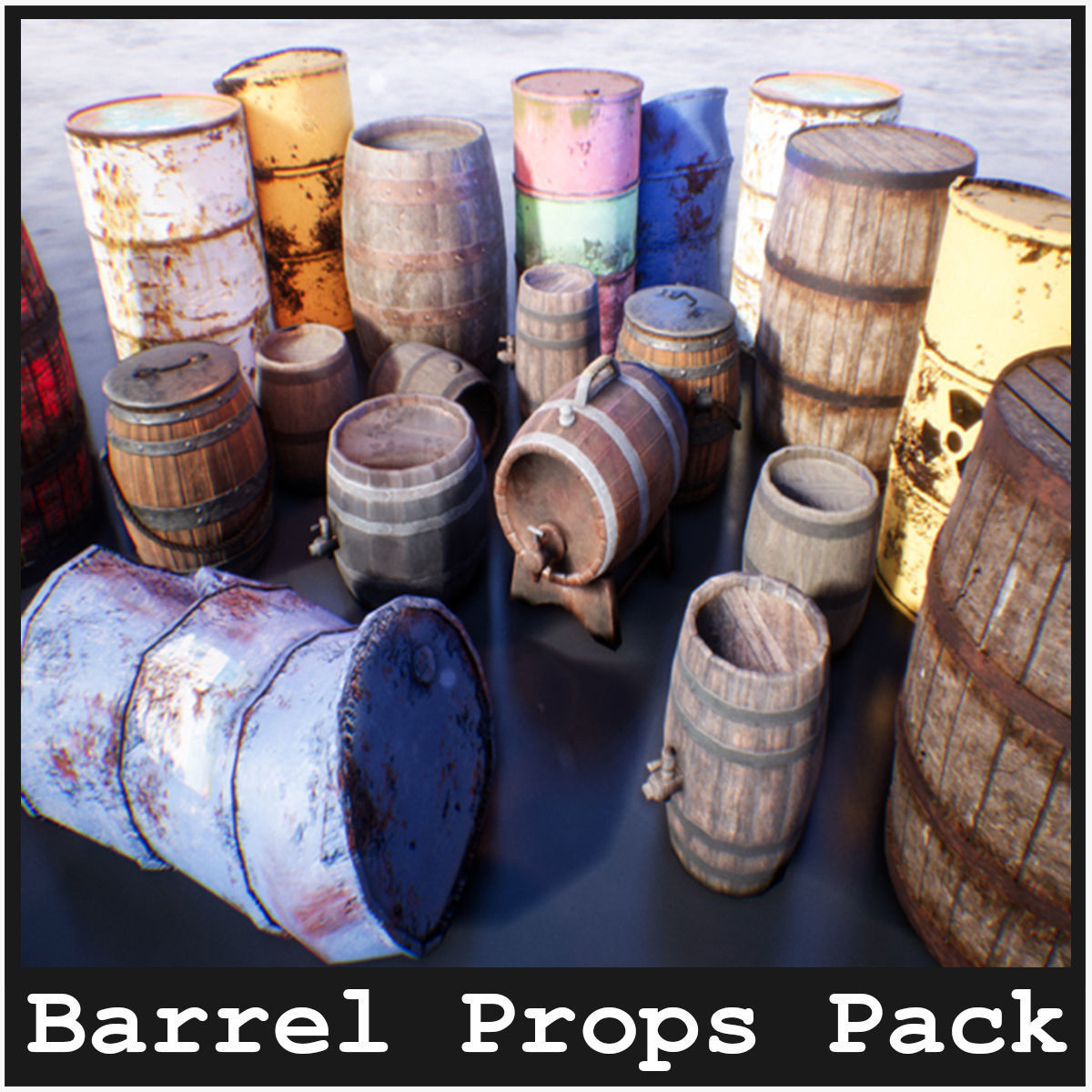 3D model Barrels 13 Assets VR / AR / low-poly | CGTrader