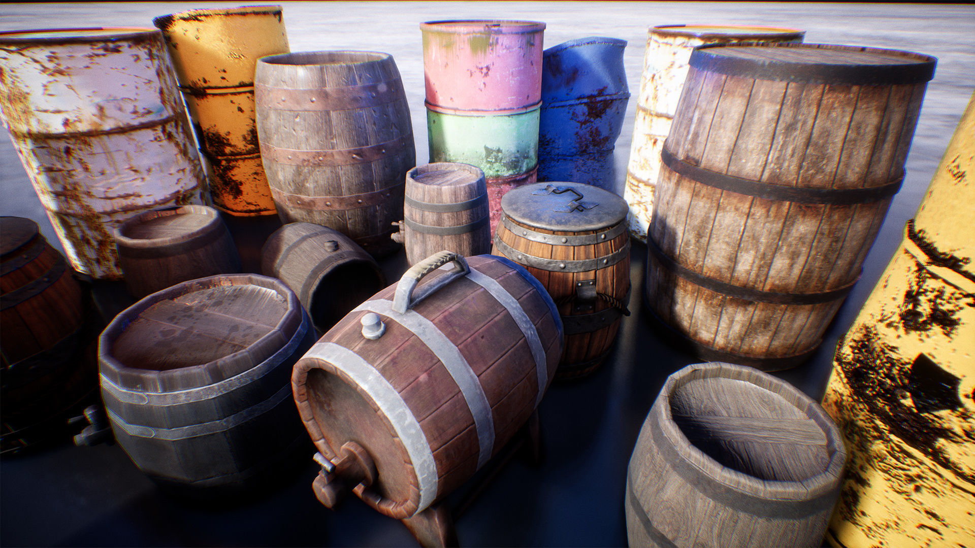 3D model Barrels 13 Assets VR / AR / low-poly | CGTrader