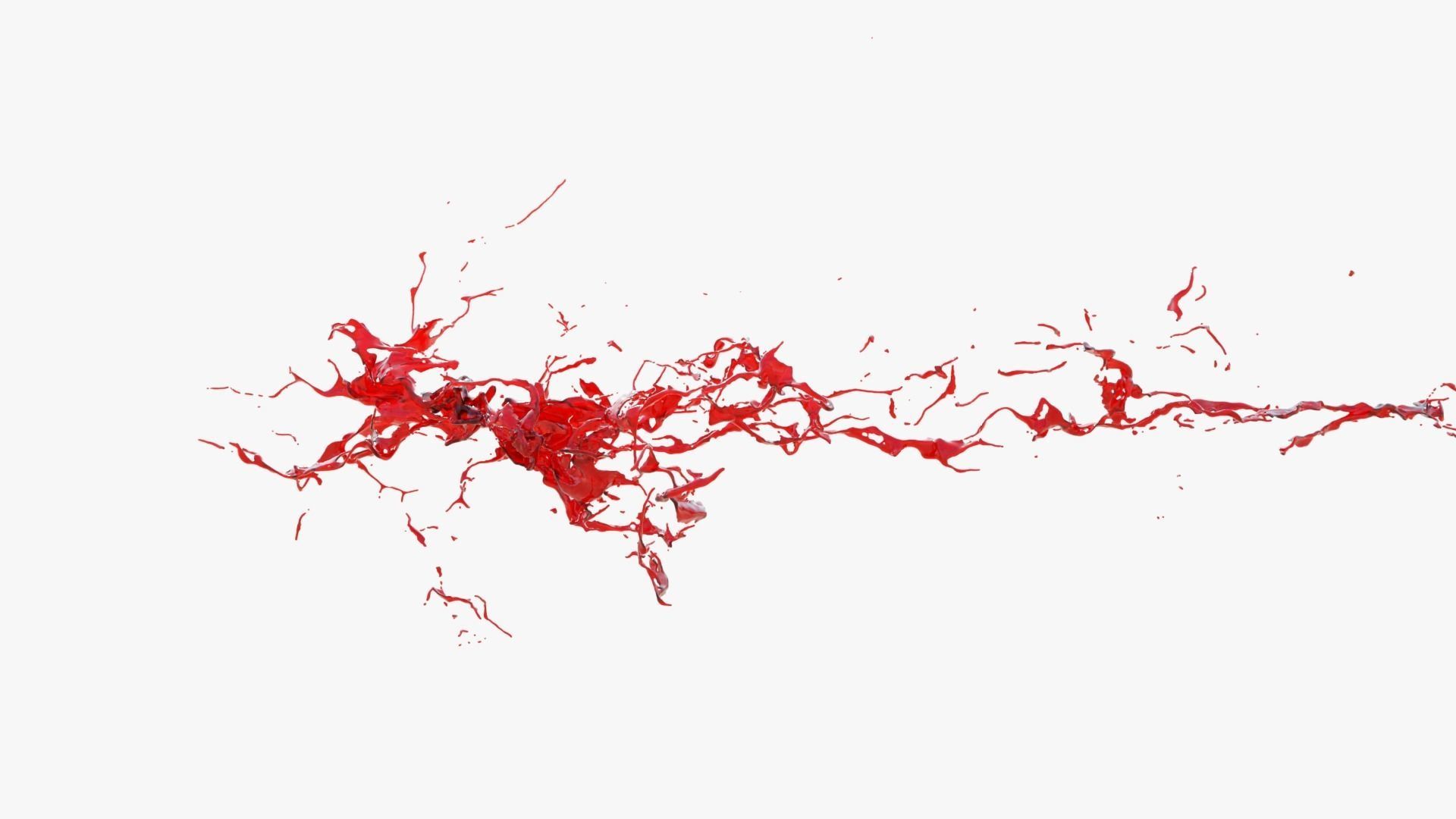 Animated Blood Splash 19 3D model animated | CGTrader