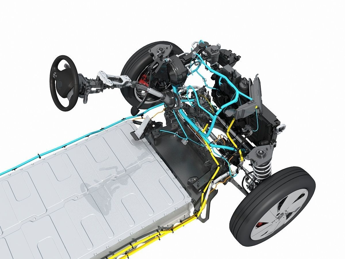 Electric Car Chassis 3D model | CGTrader