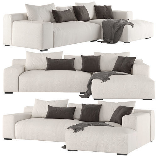 Imola Sectional Sofa by Acanva 3D model | CGTrader