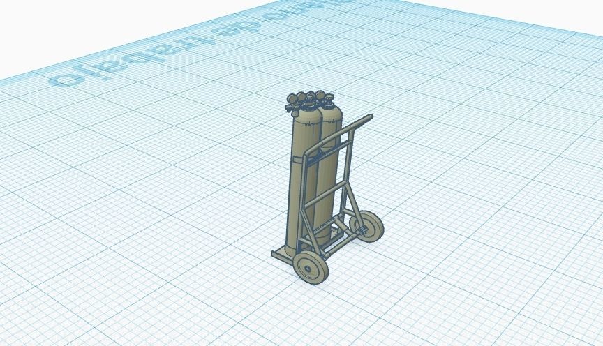 soldier car with oxygen and acetylene tank 1-87 scale H0 3D model 3D ...