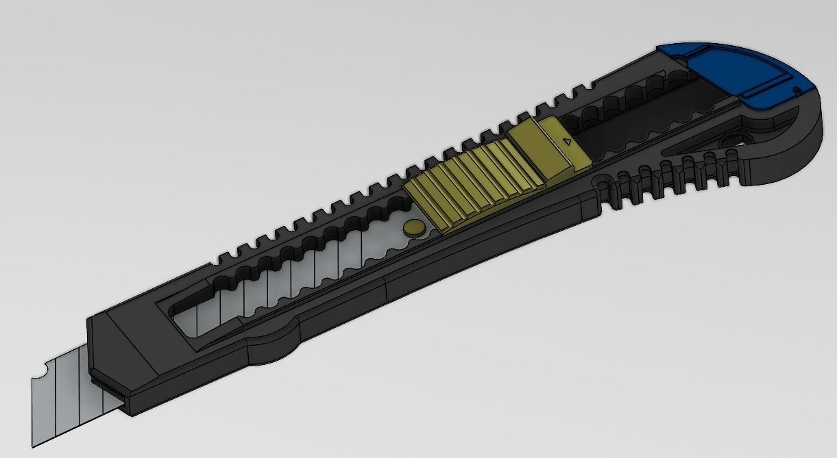 utility knife 3D model 3D printable | CGTrader